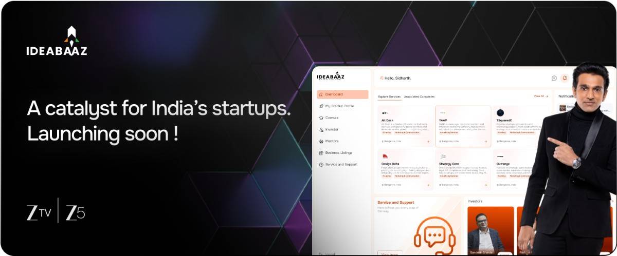 Ideabaaz - National Stage for Indian Startups - ZeeTV and Zee5